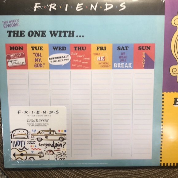 FRIENDS | Office | Friends Tv Show Desk Planner | Poshmark